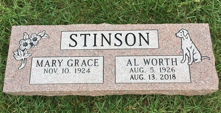 Marker Morning Rose Stinson - flat - Sunburst Memorials