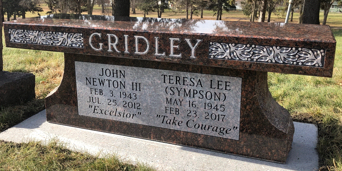 Cremation Bench 2 - Sunburst Memorials