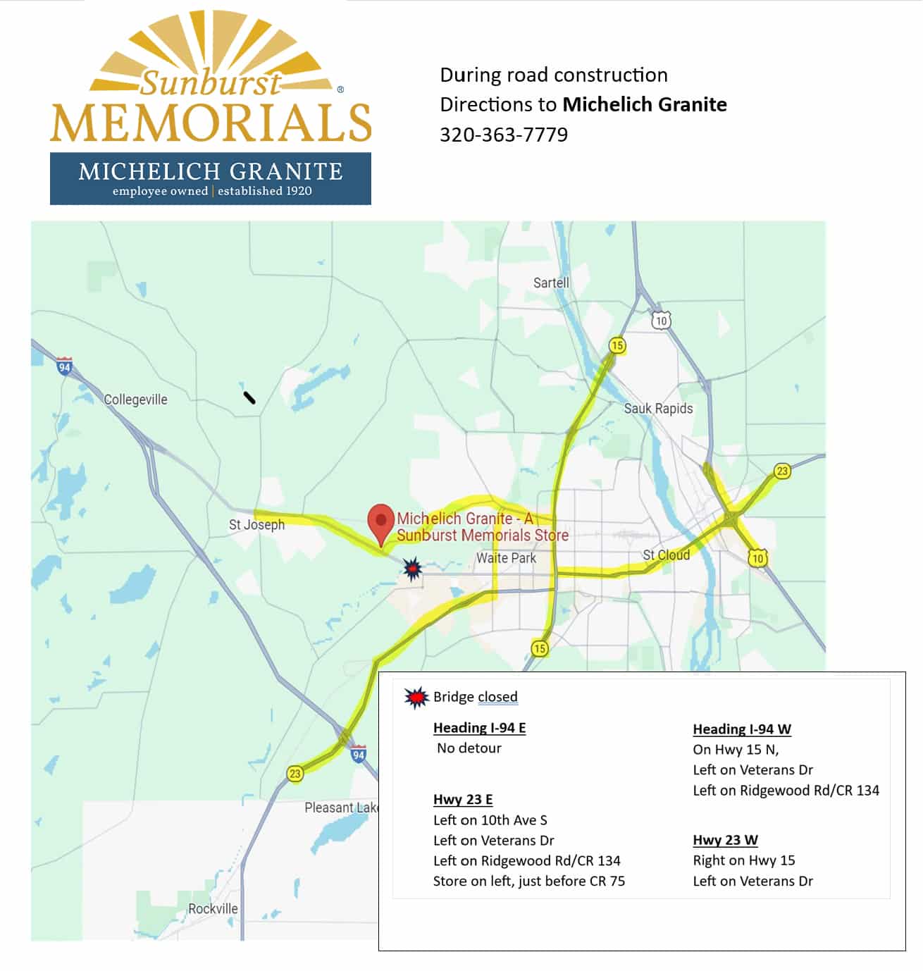 Michelich Granite - Sunburst Memorials